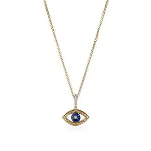 John Hardy Evil Eye Lapis Lazuli And Diamond Pendant - Gold