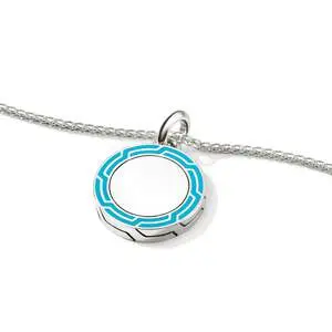 John Hardy Tag Necklace, Sterling Silver, Enamel