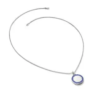 John Hardy Tag Necklace, Sterling Silver, Enamel