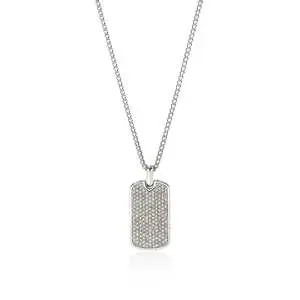 John Hardy Tag Necklace, 2mm - Sterling Silver