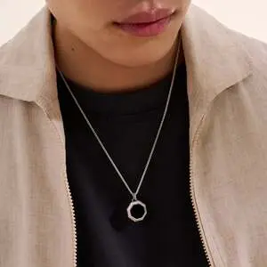 John Hardy Tag Necklace Diamonds