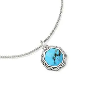 John Hardy Tag Necklace In Sterling