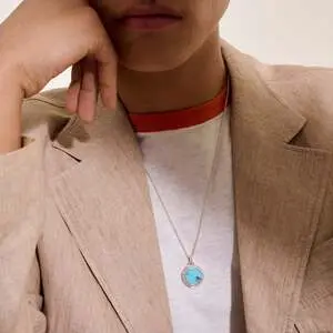 John Hardy Tag Necklace In Sterling