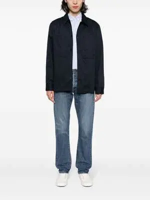 Maison Kitsuné Logo-embroidered Cotton Shirt - Blue