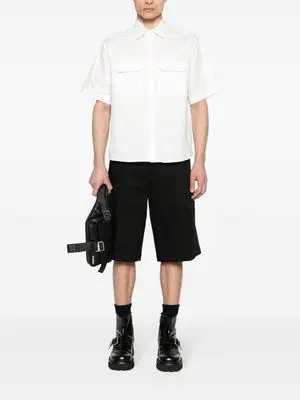 Neil Barrett Mid-rise Cotton Chino Shorts - Black