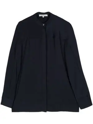 Maison Kitsuné Pleat-detail Collarless Shirt