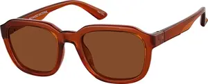 Zenni Square Full Rim Sunglasses Bio-based Frame - Brown