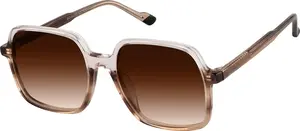 Zenni Square Full Rim Sunglasses Bio-based Frame - Clear