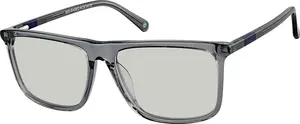 Zenni Rectangle Full Rim Sunglasses - Gray