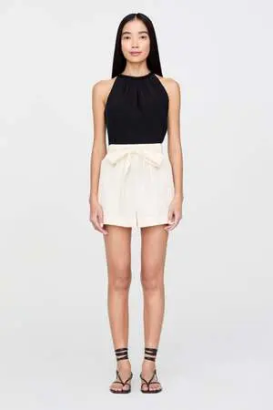 MARIE OLIVER Elena Halter Neck Top - Black