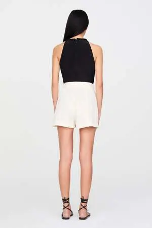 MARIE OLIVER Elena Halter Neck Top - Black