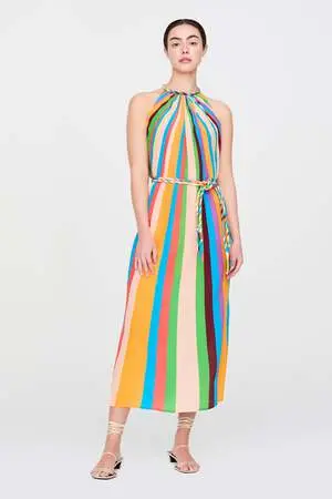 MARIE OLIVER Elena Maxi Dress Rainbow Stripes - Prisma