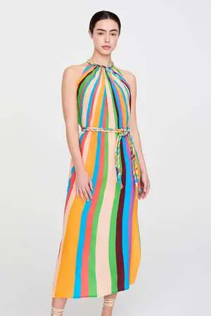 MARIE OLIVER Elena Maxi Dress Rainbow Stripes - Prisma