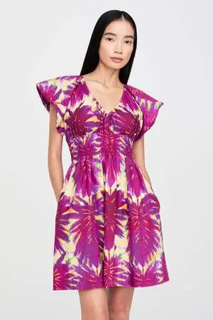 MARIE OLIVER Emilia Floral Print Dress - Boysenberry