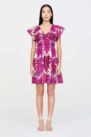 MARIE OLIVER Emilia Floral Print Dress - Boysenberry