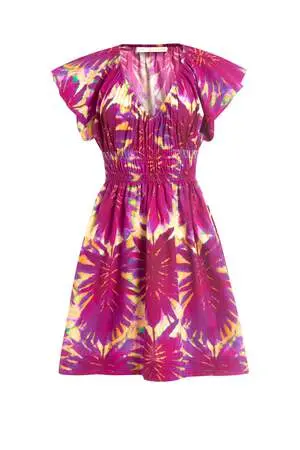 MARIE OLIVER Emilia Floral Print Dress - Boysenberry