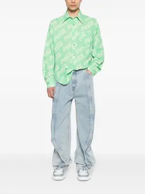 ERL X Coca-cola Monogram-print Shirt - Green