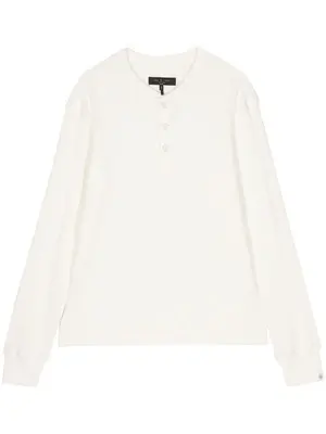 Rag & Bone Waffle-knit Long-sleeve T-shirt