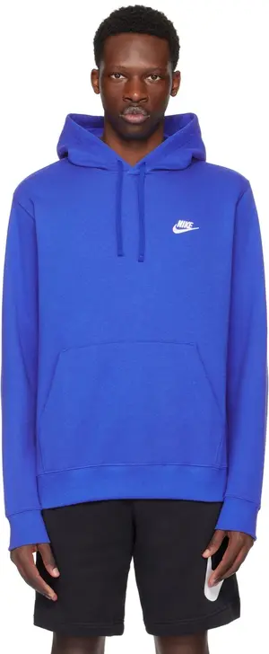 Nike Nike Blue Embroidered Hoodie - Game Royal/game Roya