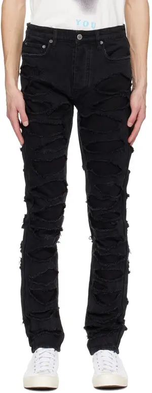 Ksubi Ksubi Black Trippie Redd Edition Chitch Shredded Jeans - Black