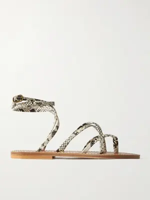 K.JACQUES Zenobie Snake-effect Sandals - Animal Print