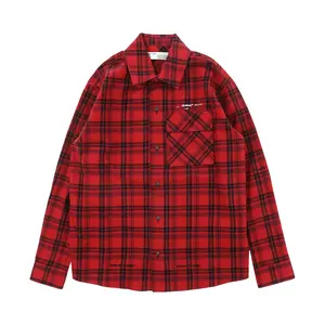 Off-White Flannel Check Shirt - Red