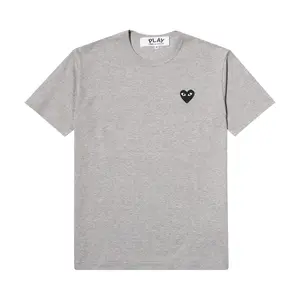 Play Comme Des Garcon Play T-shirt With Black Heart - Grey