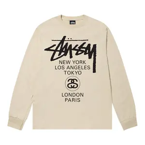 StÜssy World Tour Long-sleeve Tee - Cream