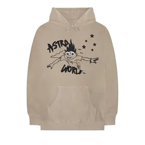 TRAVIS SCOTT Astroworld Look Mom I Can Fly Hoodie - Tan