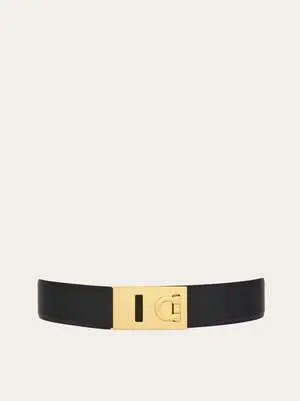 FERRAGAMO Adjustable Hug Belt - Black