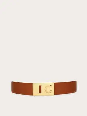 FERRAGAMO Ferragamo Adjustable Hug Belt Brown