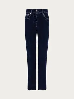 FERRAGAMO Five-pocket Straight Trousers - Blue