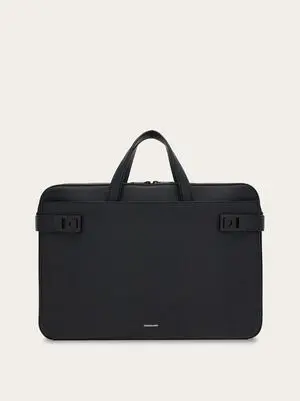 FERRAGAMO Briefcase With Hug Buckle - Black