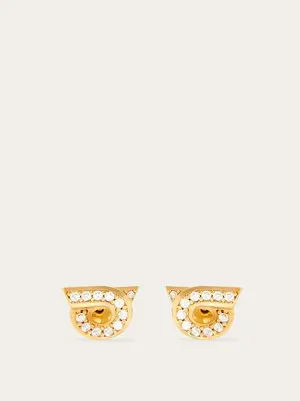 FERRAGAMO Gancini Stud Earrings - Gold