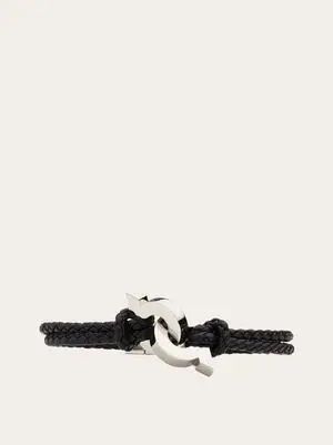 FERRAGAMO Bracelet With Intertwined Gancini - Black