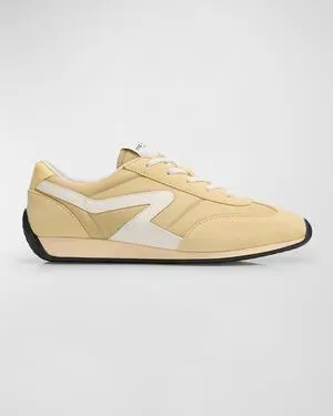 Rag & Bone Retro Mixed Leather Runner Sneakers - Creammult