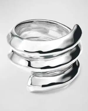 Ippolita 925 Classico Organic Surface Triple Wrap Knife-edge Ring - Silver