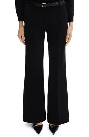 Mango Flare Trousers - Black