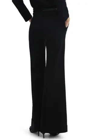 Mango Flare Trousers - Black