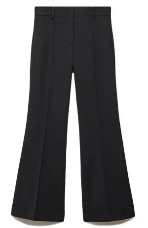 Mango Flare Trousers - Black