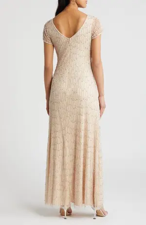 Pisarro Nights Beaded Gown - Blush 610