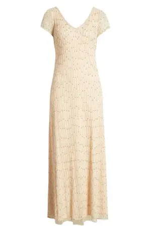 Pisarro Nights Beaded Gown - Blush 610