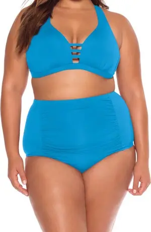 BECCA® By Rebecca Virtue High-waisted Bikini Bottom - Adriatic Blue