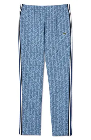 Lacoste Regular Fit Geo Print Track Pants - Rill/globe