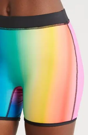 TOMBOYX 4.5-inch Reversible Swim Shorts - Melting Rainbow