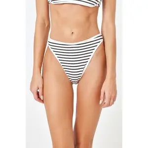 L*Space LSPACE Nora Stripe Bitsy Bikini Bottoms Sail Alng Strpe
