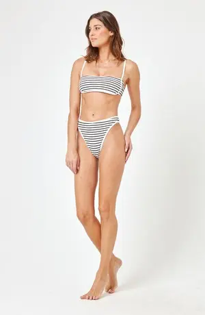L*Space Nora Stripe Bitsy Bikini Bottoms - Sail Alng Strpe