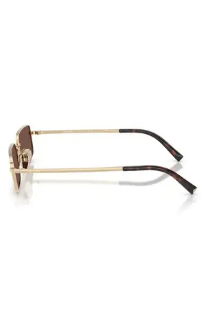 Prada 59mm Rectangular Sunglasses - Pale Gold/black Chocolate