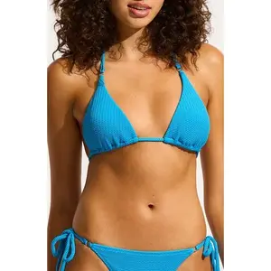 Seafolly Slider Triangle Bikini Top - Turquoise