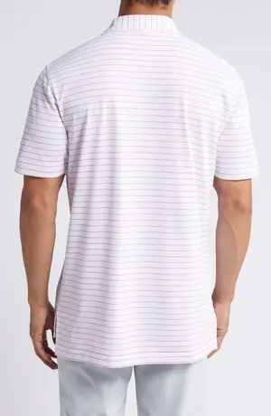 Peter Millar Crown Crafted Fitz Stripe Performance Mesh Polo
